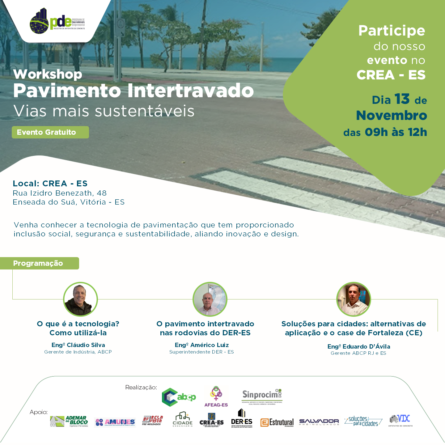 Workshop Pavimento Intertravado - Vias mais Sustentáveis - CREA-ES ...